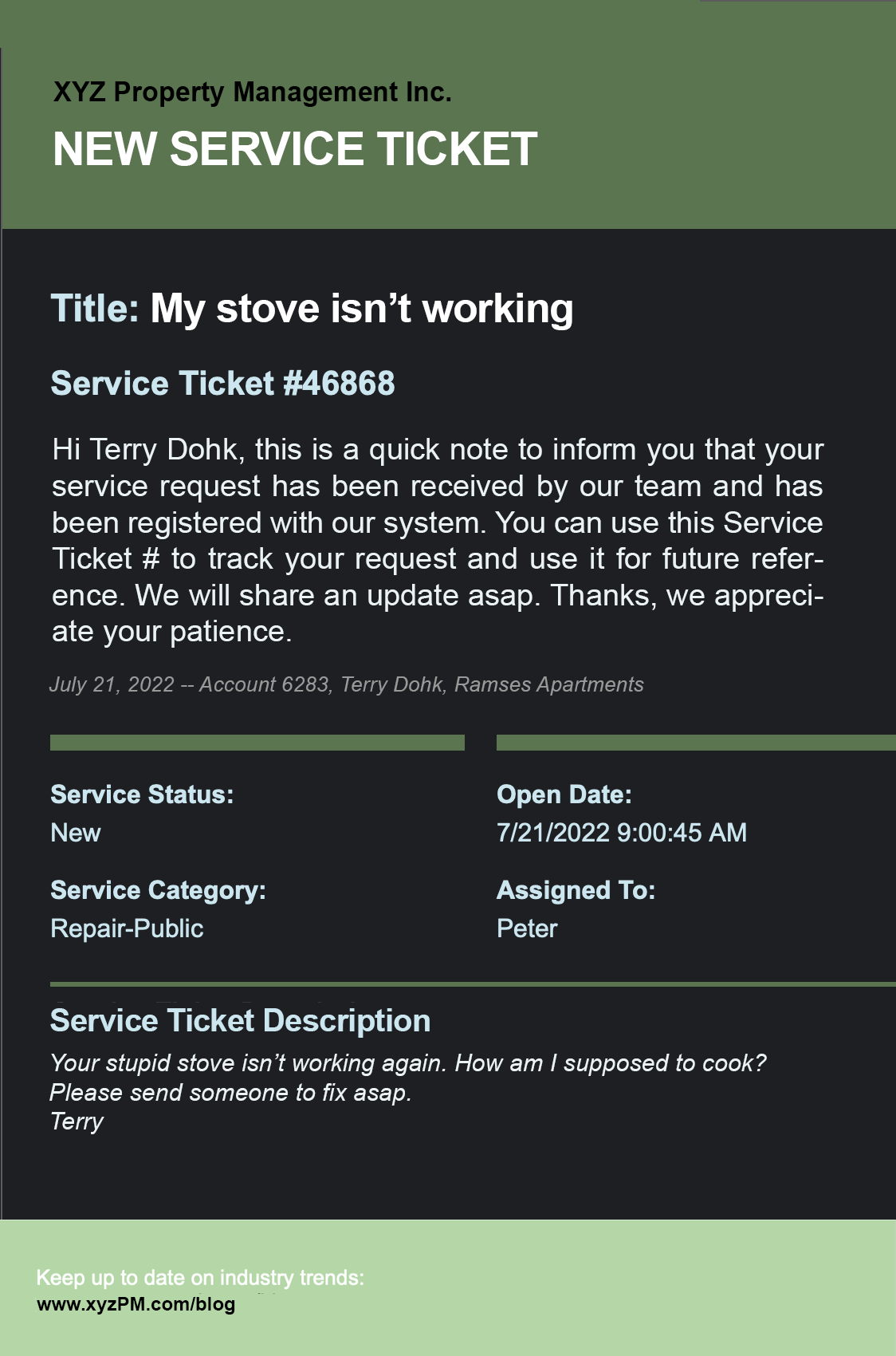 Notify!!! Automatic Resident Service Emails - Aargh Software for ...